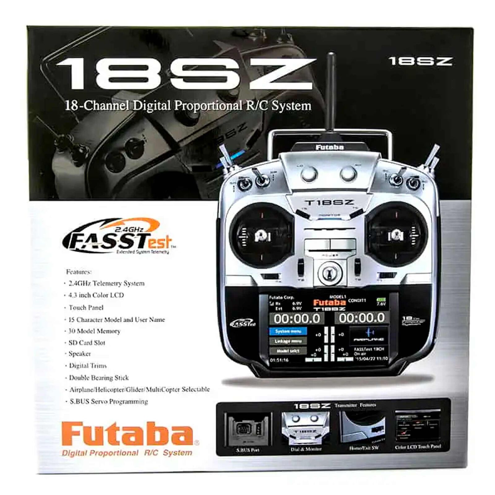 Futaba Systems 18SZ Air Transmitter 18-Channel Digital Proportional RC ...