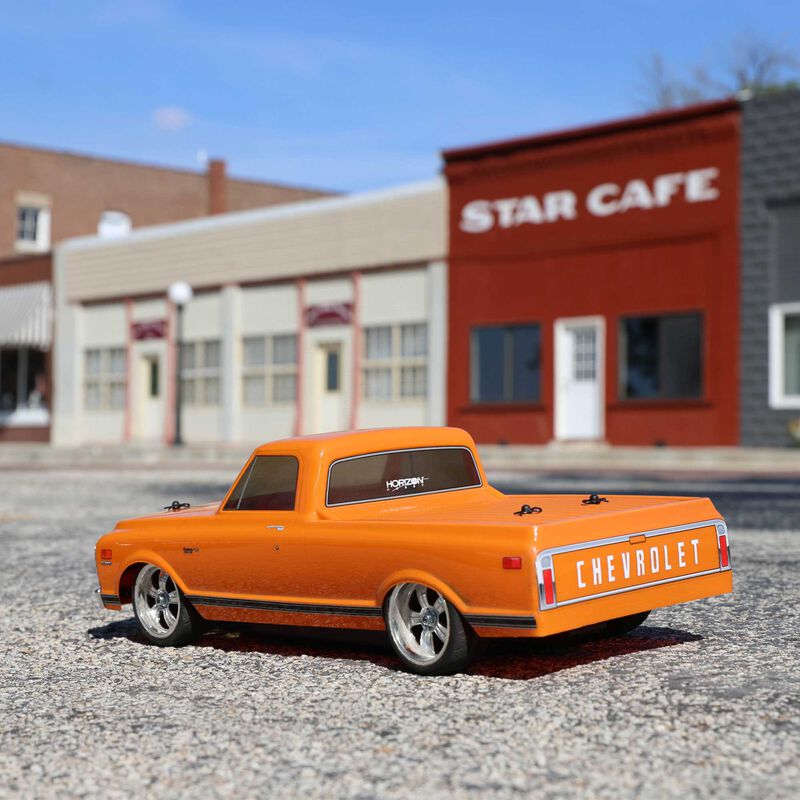 Losi 1/10 1972 Chevy C10 V100 AWD Pickup Truck Brushed RTR, Orange ...