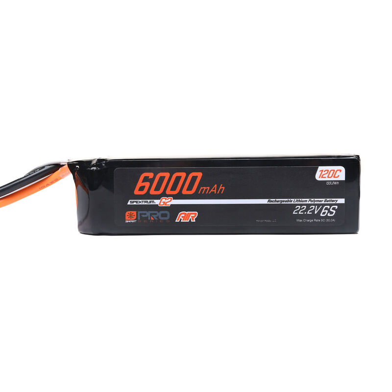Spektrum Accessories 22.2V 6000mAh 6S 120C Smart G2 Pro Air LiPo ...