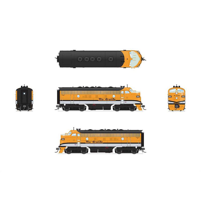 Broadway Limited Imports HO EMD F7A Locomotive, DRGW 5644, 1 Stripe